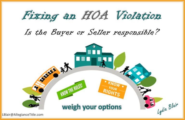 Title Tip: Who is Responsible For Fixing an HOA Violation?